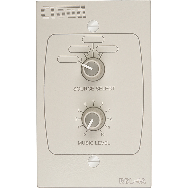 Cloud RSL-4AW USA Remote Source/Volume Level Select Audio Wall Plate ...