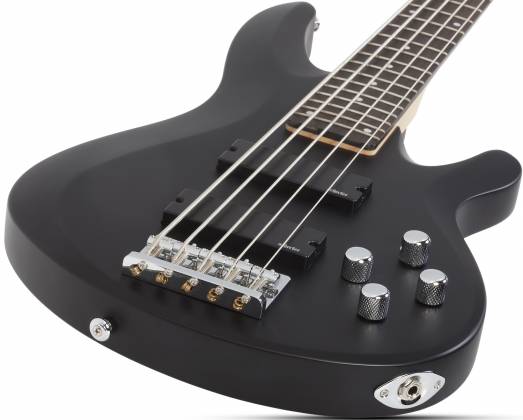 Schecter 596-SHC C-5 Deluxe Series Satin Black 5 String LH Bass Guitar ...