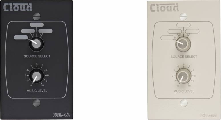 Cloud RSL-4AW USA Remote Source/Volume Level Select Audio Wall Plate ...